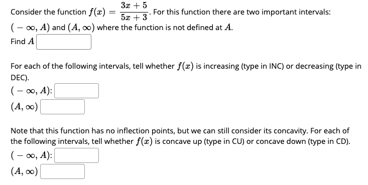 Solved 30 + 5 Consider the function f(2) For this function | Chegg.com