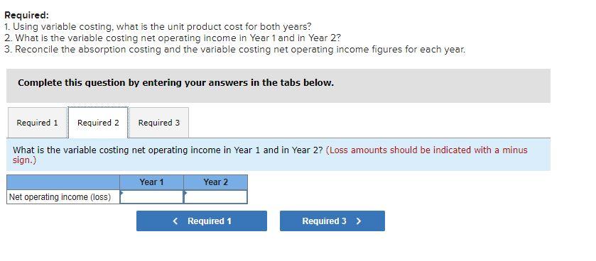 Solved Problem 4-19 (Algo) Variable Costing Income | Chegg.com
