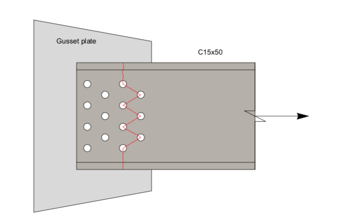 Solved A C15x50 A572 Gr. 65 section is connected to a gusset | Chegg.com