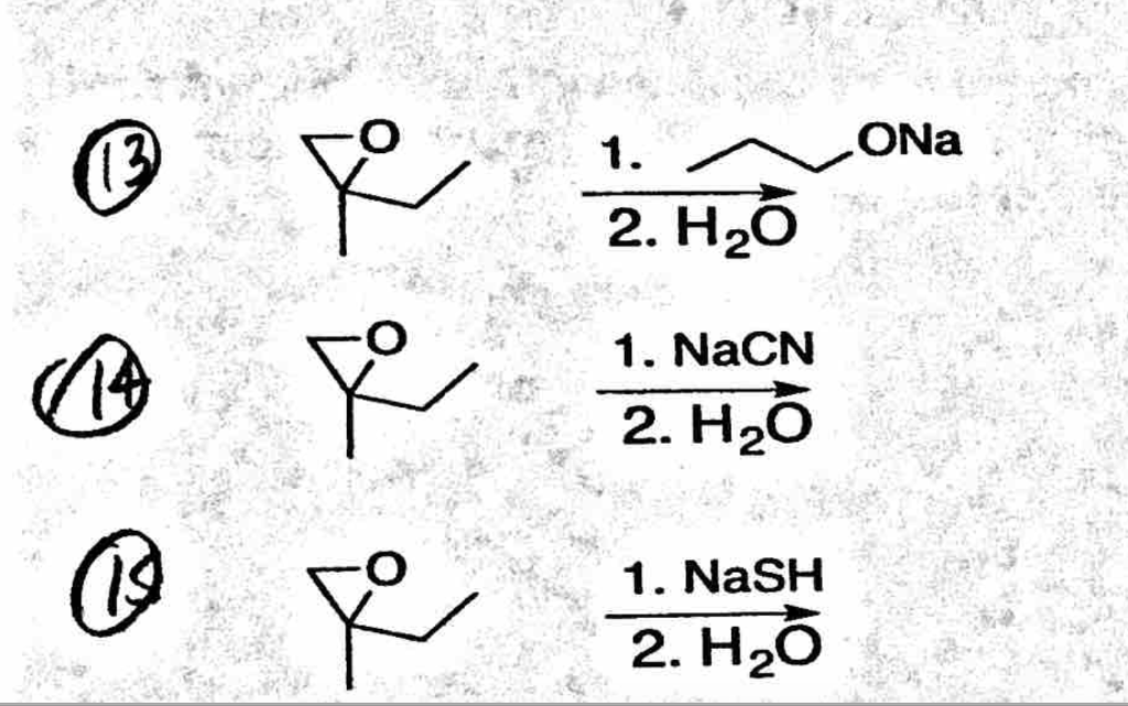 Solved 2. H2O 1. NaCN 2. H2O 1. NaSH 2. H20 | Chegg.com