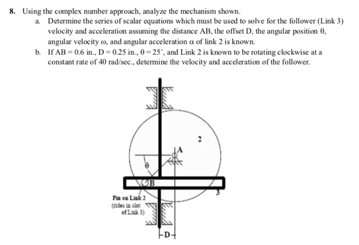 Solved 8. Using the complex number approach, analyze the | Chegg.com