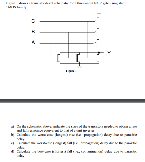 Solved Figure 1 shows a transistor-level schematic for a | Chegg.com