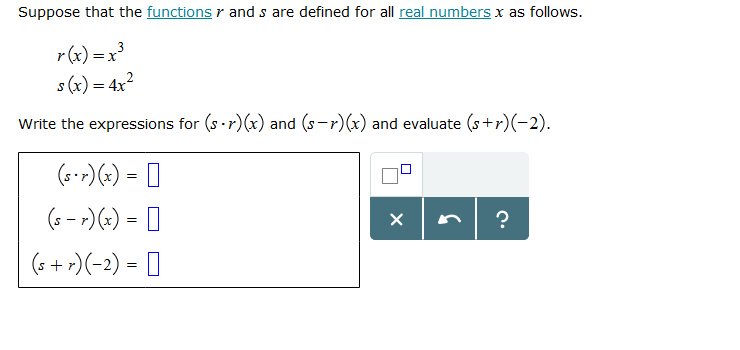Solved Suppose that the functions r and s are defined for | Chegg.com