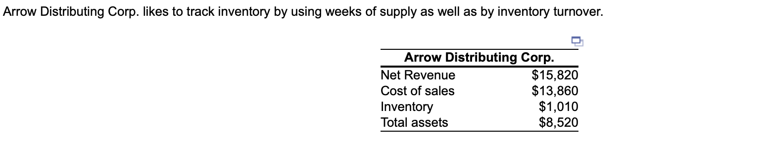 Solved Arrow Distributing Corp. likes to track inventory by | Chegg.com