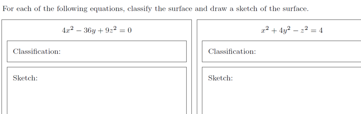 Solved For each of the following equations, classify the | Chegg.com