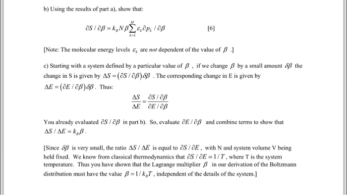 Solved 2) A system consists of N distinguishable molecules. | Chegg.com