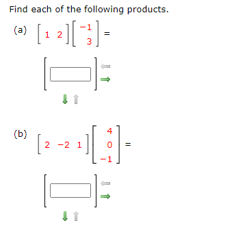 Solved Find each of the following products. (a) | Chegg.com