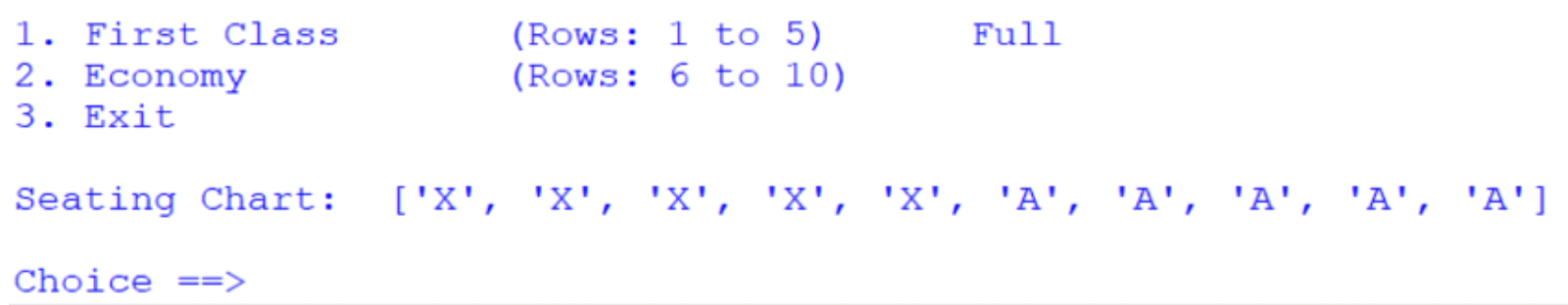 Solved write a program to create an airline reservation | Chegg.com