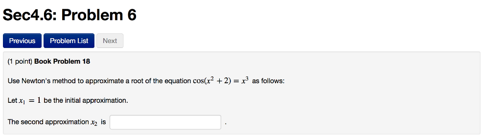 Solved Sec4.6: Problem 4 Previous Problem List Next (1 | Chegg.com