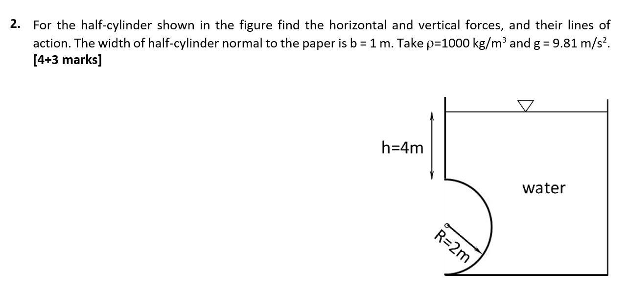 Solved 2. For the half-cylinder shown in the figure find the | Chegg.com