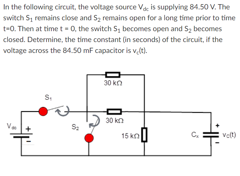 Solved In the following circuit, the voltage source Vdc is | Chegg.com
