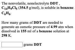 Solved The nonvolatile, nonelectrolyte aspirin, C,H,04 | Chegg.com