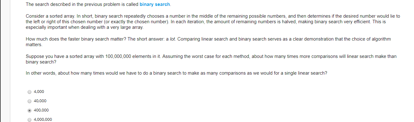 Solved The search described in the previous problem is | Chegg.com