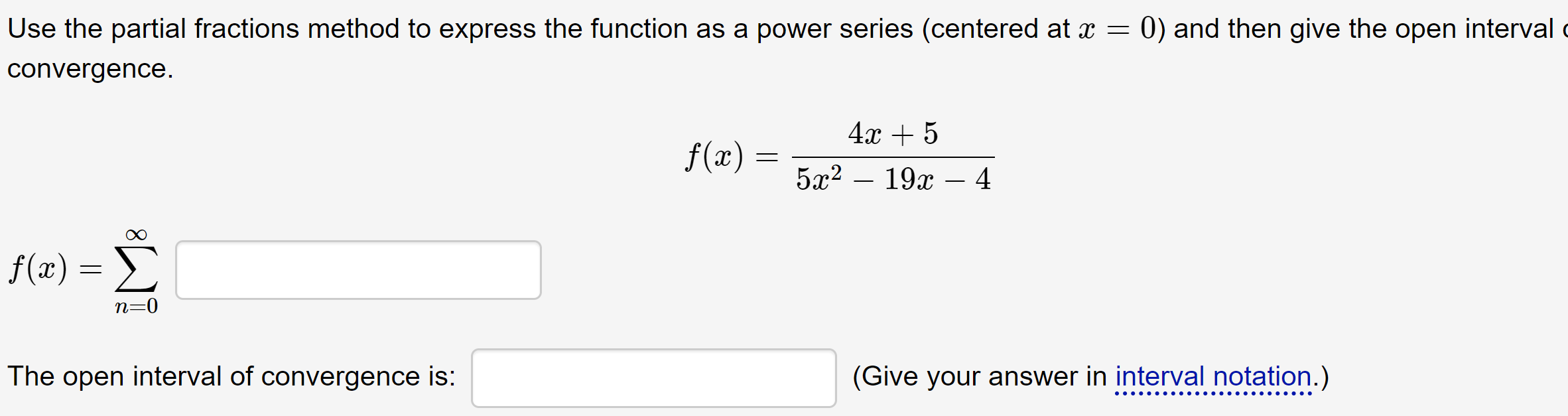 Solved Use the partial fractions method to express the | Chegg.com
