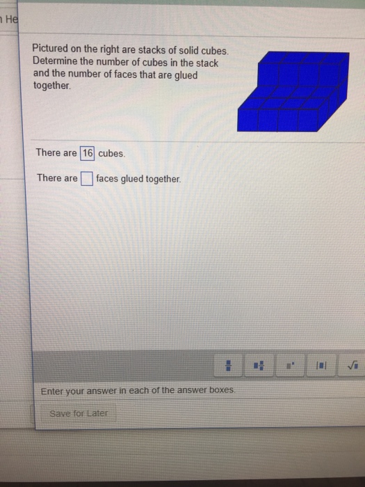 Solved Pictured on the right are stacks of solid cubes. | Chegg.com