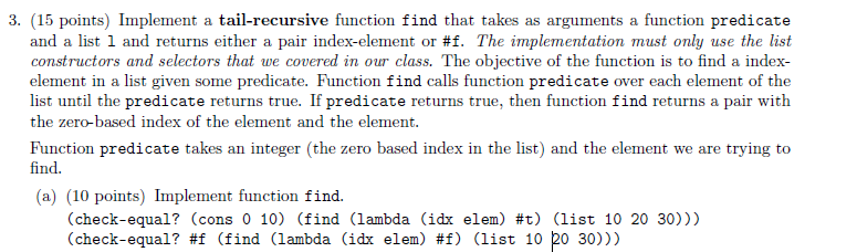Please answer the following question in racket | Chegg.com