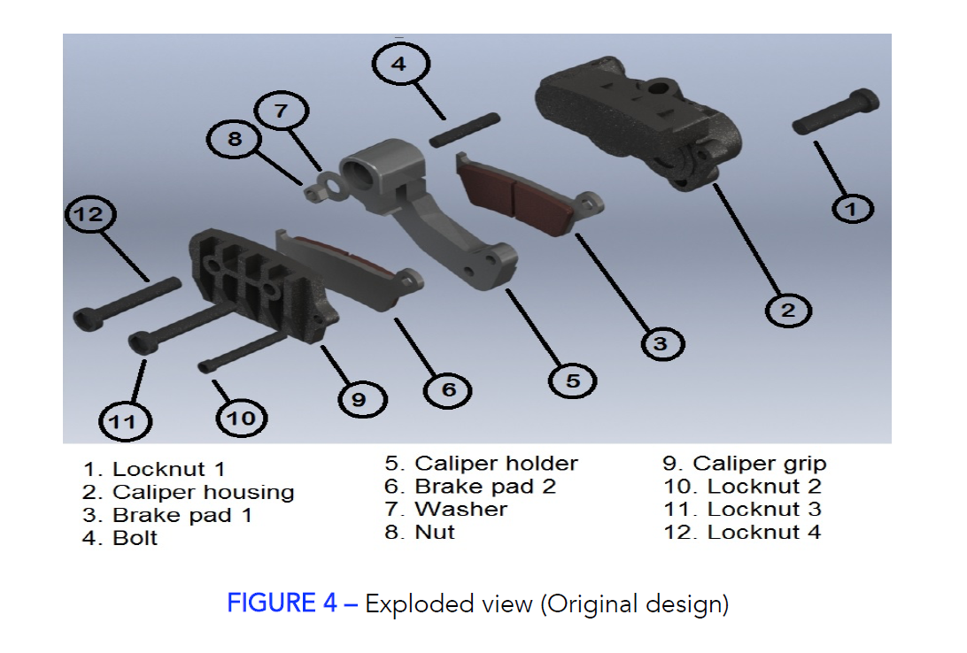 CASE STUDY – BRAKE CALIPER ASSEMBLY Figures 3 and 4, | Chegg.com