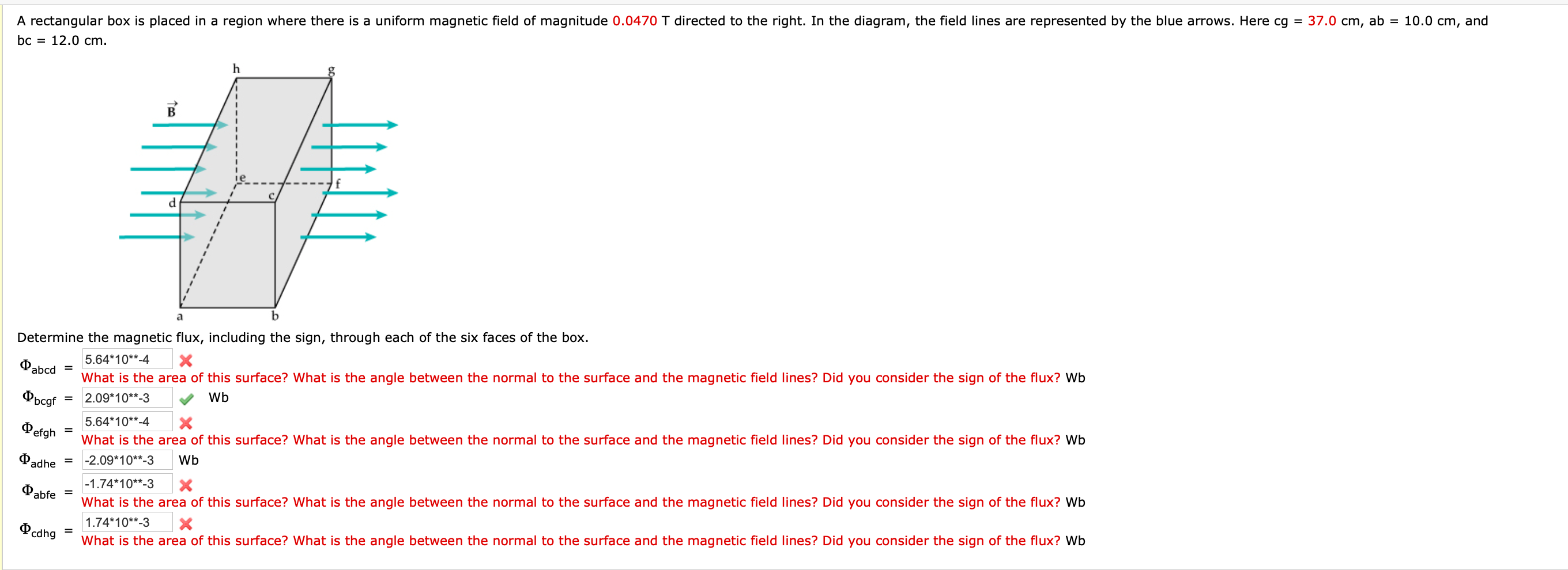 Solved A rectangular box is placed in a region where there | Chegg.com