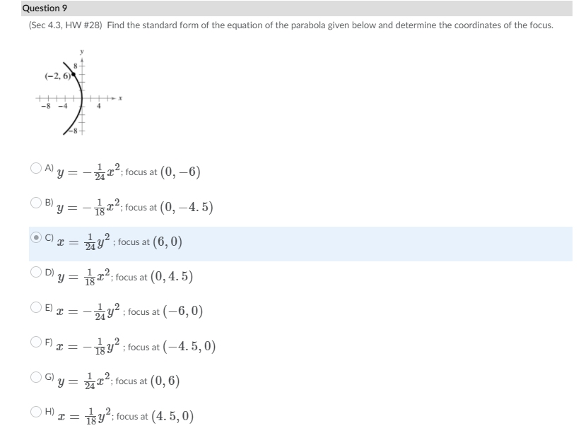 Solved Question 9 (Sec 4.3, HW #28) Find the standard form | Chegg.com