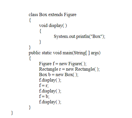 Solved What is printed by the following code? \{ class | Chegg.com