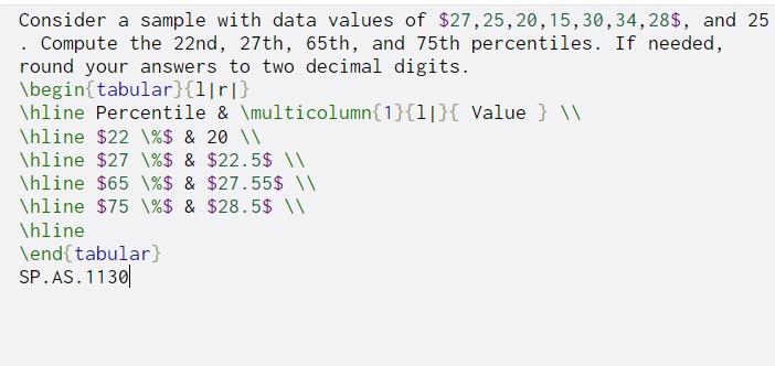 Solved Consider a sample with data values of | Chegg.com