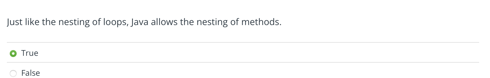 Solved Just like the nesting of loops, Java allows the | Chegg.com