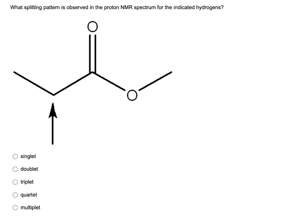 Solved What splitting pattern is observed in the proton NMR | Chegg.com