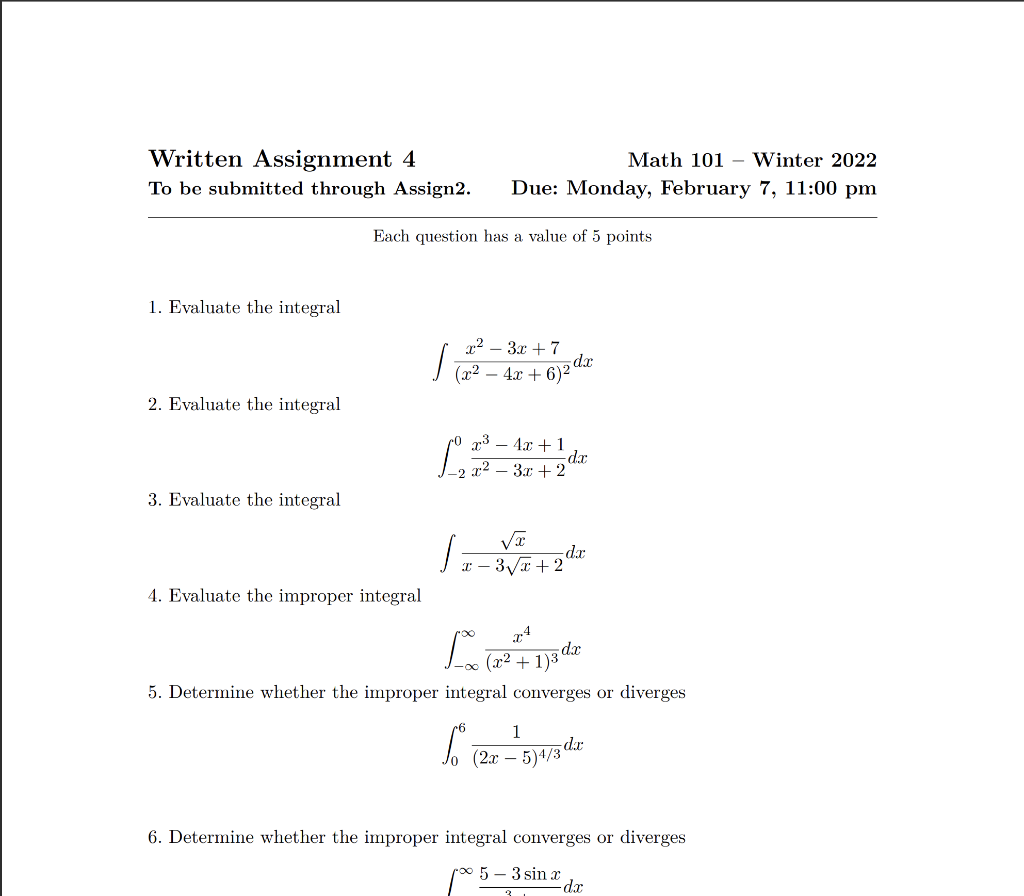 Solved Written Assignment 4 To be submitted through Assign2. | Chegg.com