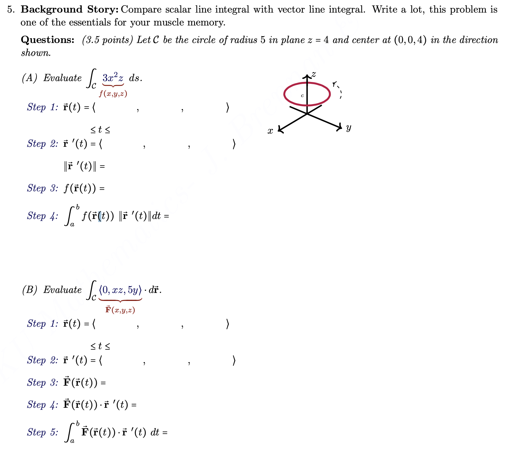 Solved Background Story: Compare scalar line integral with | Chegg.com
