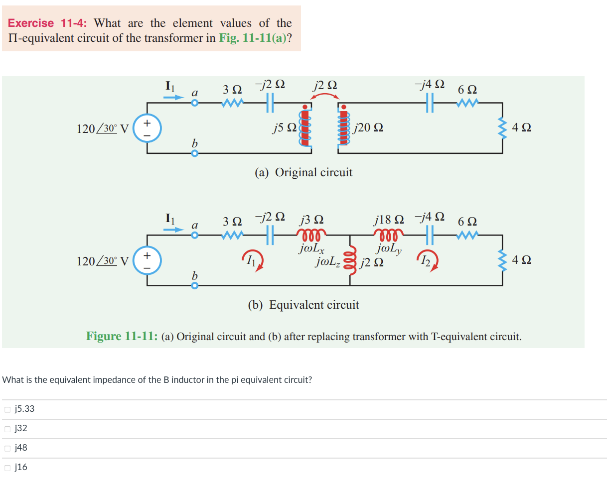 Solved Exercise 11-4: What are the element values of the | Chegg.com