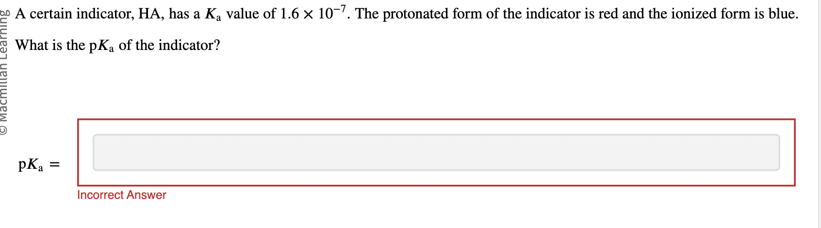 Solved A certain indicator, HA, ﻿has a Ka ﻿value | Chegg.com