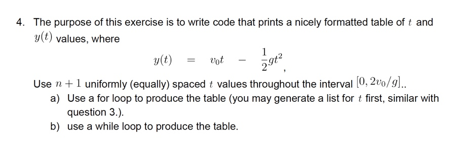 Solved 4. The purpose of this exercise is to write code that | Chegg.com