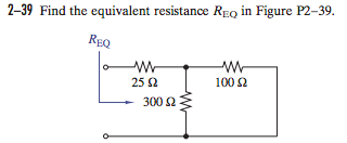 Solved 2-39 Find the equivalent resistance REQ in Figure | Chegg.com