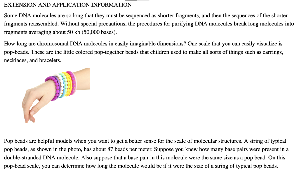 EXTENSION AND APPLICATION INFORMATION Some DNA | Chegg.com