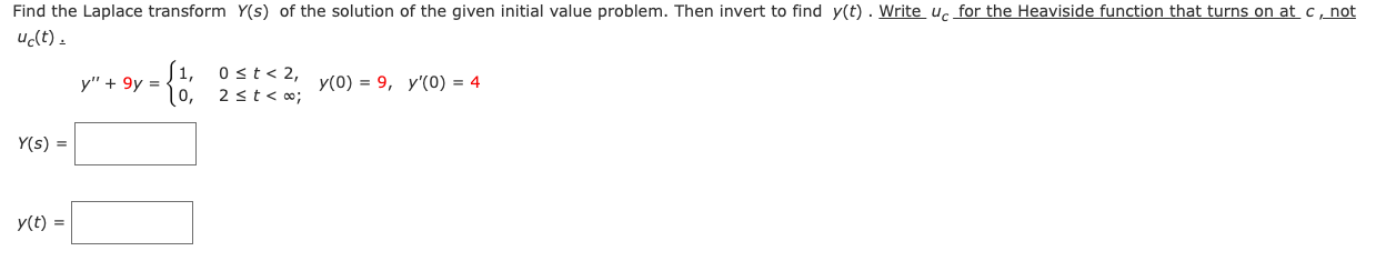 Solved Find The Laplace Transform Y S of The Solution Of