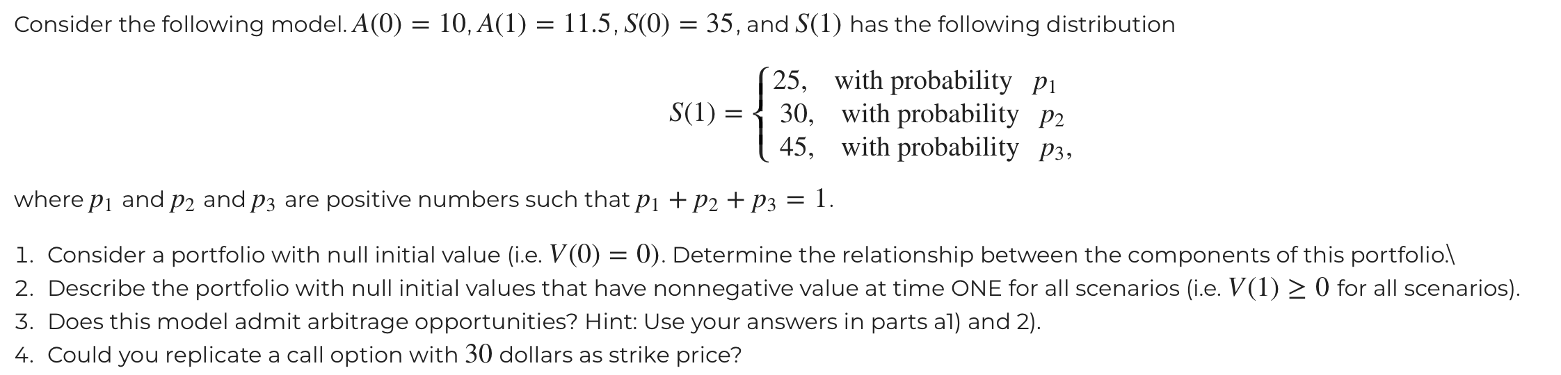 Consider the following model. | Chegg.com