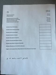 Solved * 10 extra credit points | Chegg.com