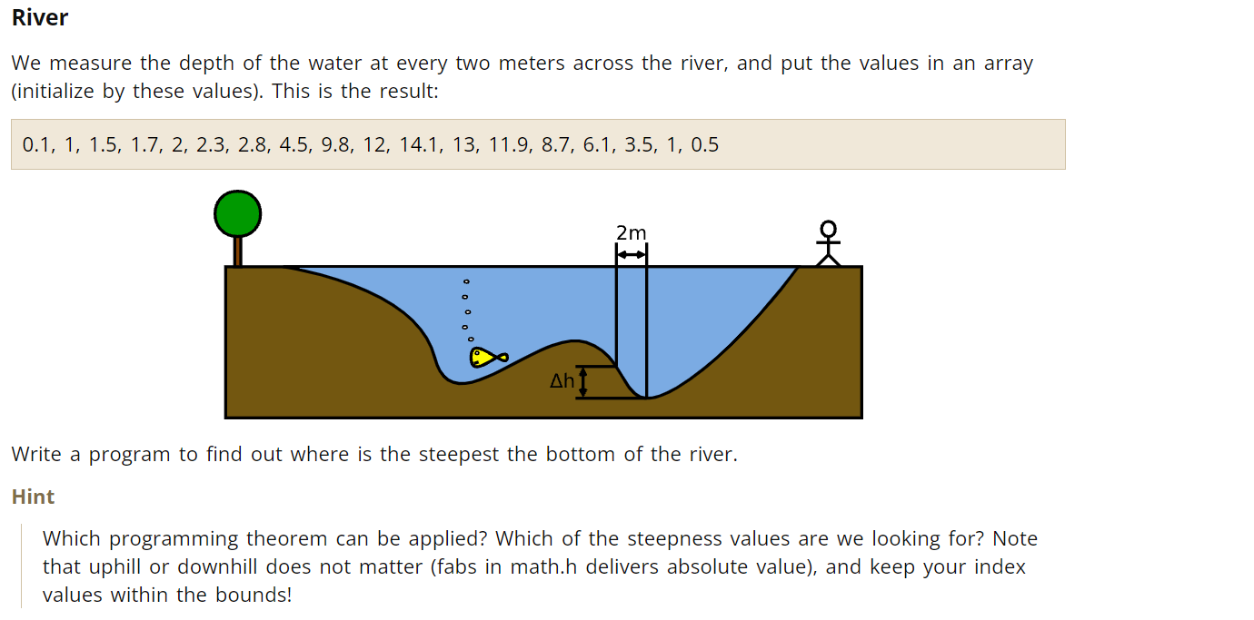 Solved River We measure the depth of the water at every two | Chegg.com