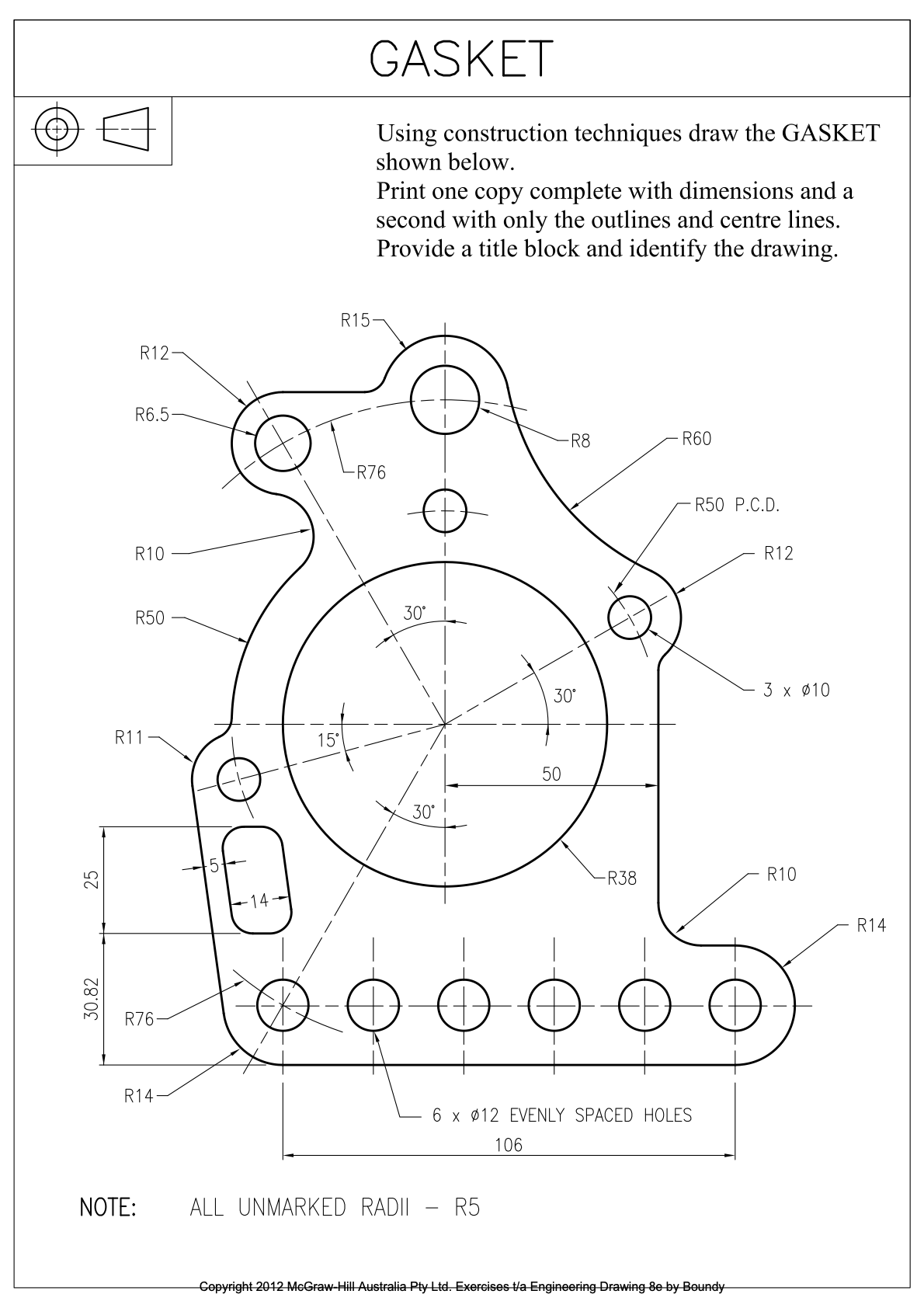 Please follow all directions and draw the views in | Chegg.com