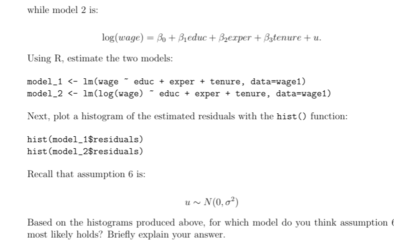 Solved 21. (1 point) Consider the wage1 dataset from the | Chegg.com
