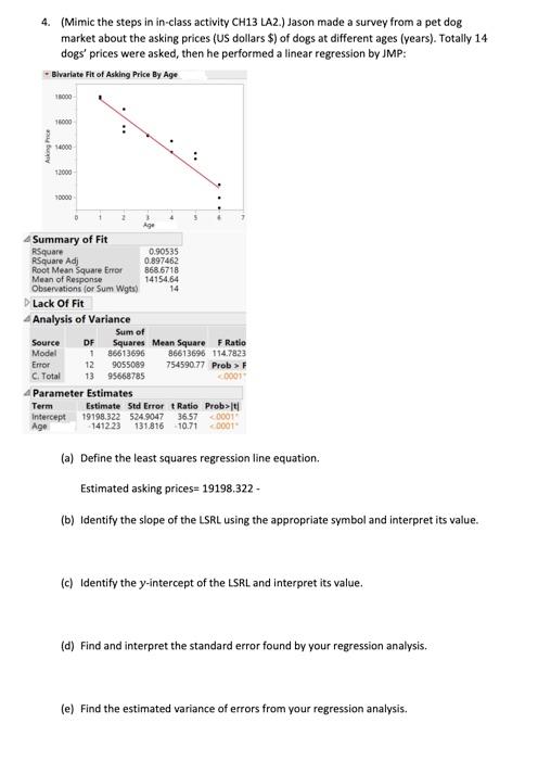 Solved 4. (Mimic the steps in in-class activity CH13 LA2.) | Chegg.com