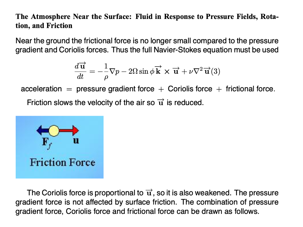 The Atmosphere Near the Surface: Fluid in Response to | Chegg.com