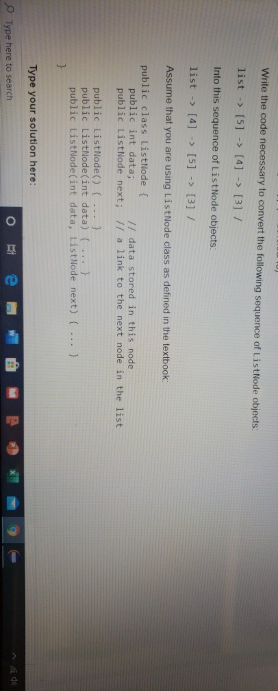 Solved Write the code necessary to convert the following | Chegg.com