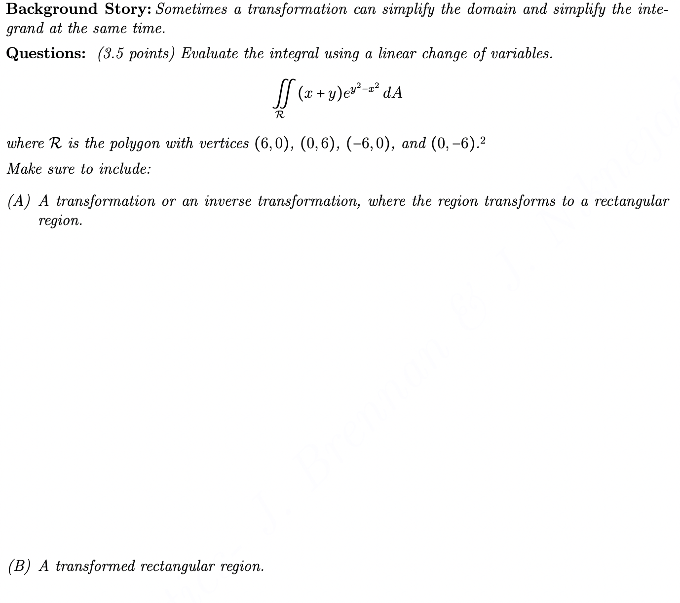 Solved Background Story: Sometimes a transformation can | Chegg.com