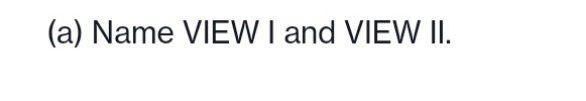 Solved (a) Name VIEW I and VIEW II. | Chegg.com
