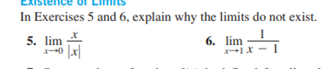 Solved In Exercises 5 ﻿and 6, ﻿explain why the limits do not | Chegg.com