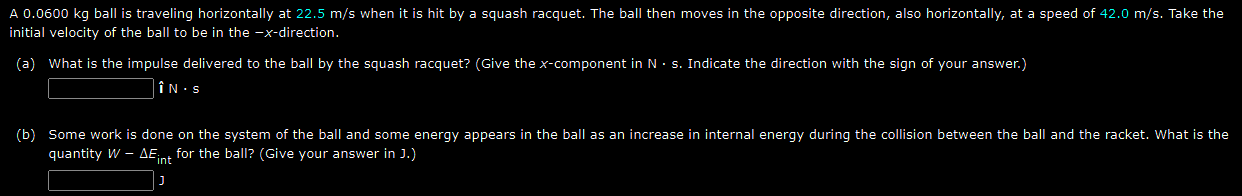 Solved A 0.0600 kg ball is traveling horizontally at 22.5 | Chegg.com