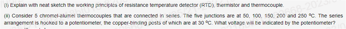Solved (i) Explain with neat sketch the working principles | Chegg.com