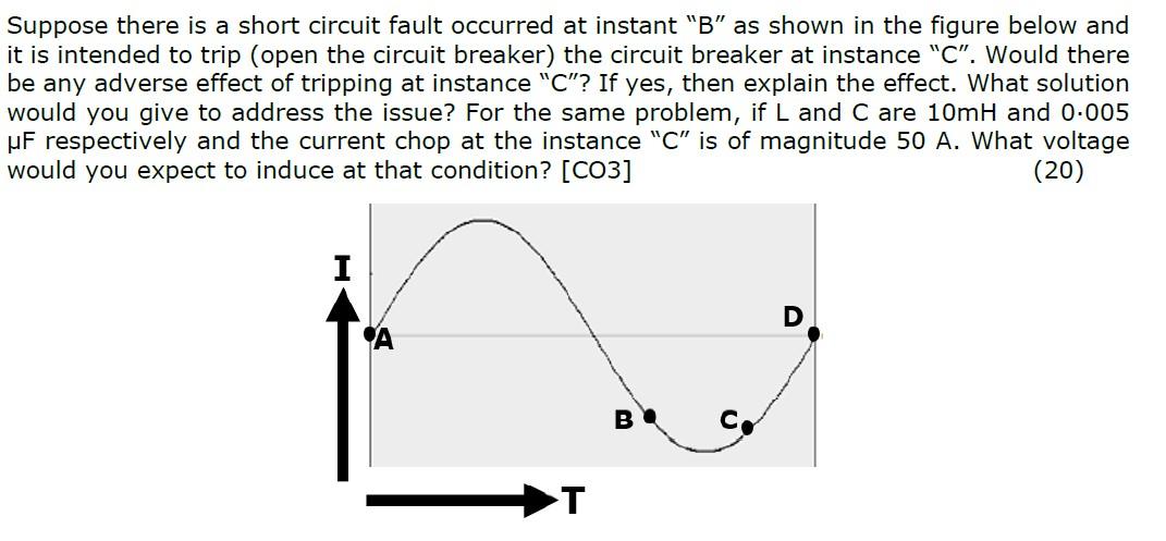 Solved Suppose there is a short circuit fault occurred at | Chegg.com