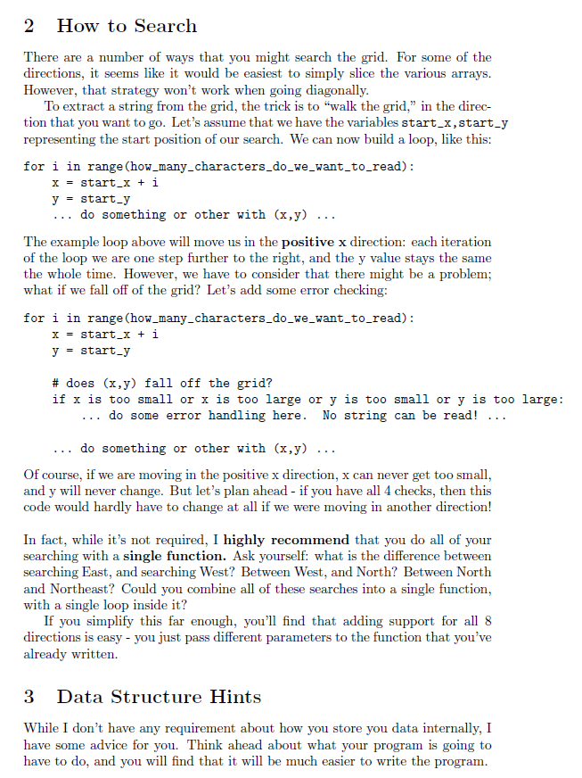 Solved Write a program named grid_scan.py . In this project, | Chegg.com